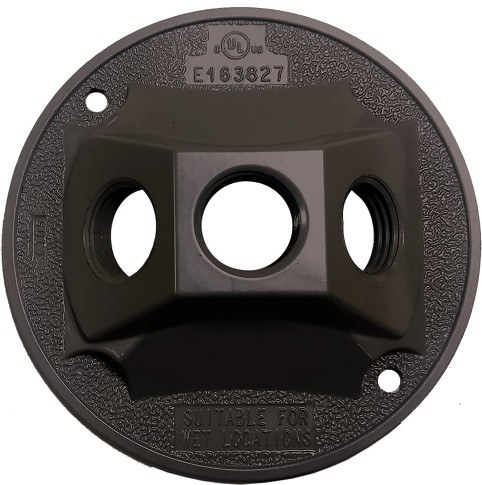 Round Metal Weatherproof Electrical Box Cover