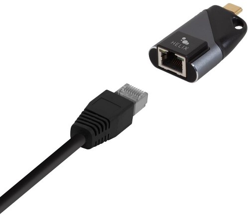 USB-C to RJ45 Travel Adapter - Black, M-F, Keychain, 1GBPS, Plug-and ...