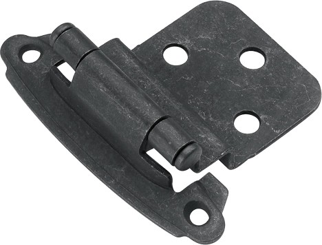 10-Pack 3/8-in Overlay 170-Degree Opening Black Iron Self-closing Flush ...