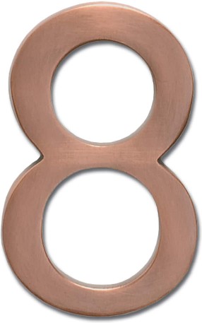 4-in Antique Copper Number 8