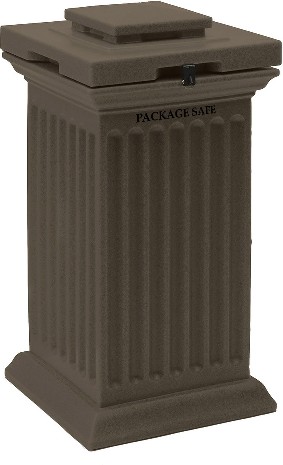 Oak Plastic Mailbox Lock with Stainless Steel Hinge - Brown Column ...