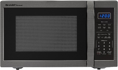 1.4-cu ft 1100-Watt Sensor Cooking Controls Countertop Microwave (Black ...