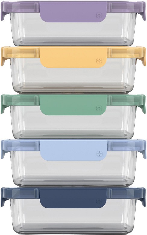 Duraglass Color Lock Meal Prep Set, 10-Pc.
