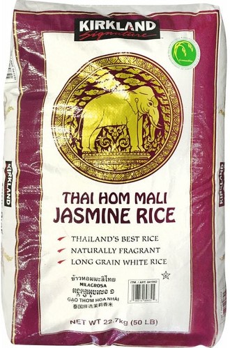 Thai Hom Mali Jasmine Rice, Long Grain, 50 lbs