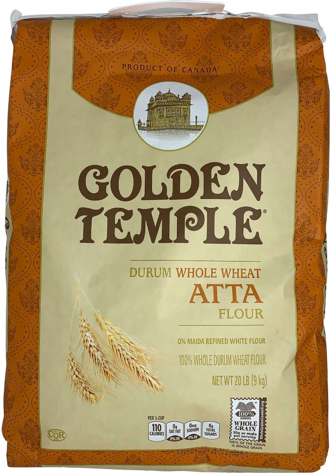 Temple Whole Wheat Durum Atta Flour 20LB