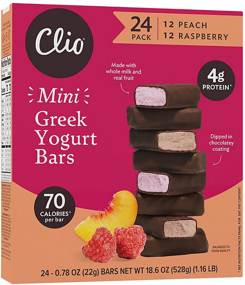 Greek Yogurt Raspberry and Peach Mini Bars, 24 ct.